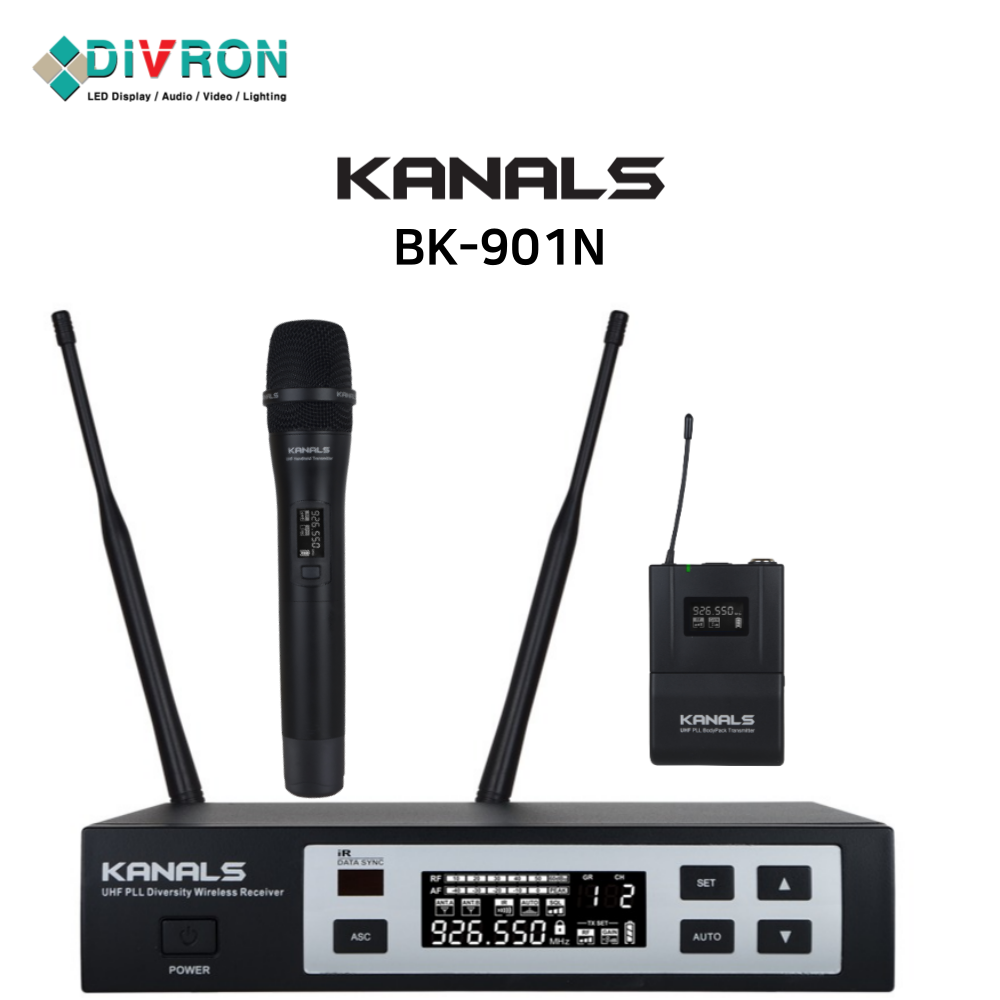 무선마이크 KANALS(카날스) BK-901N 900MHZ 1채널무선마이크